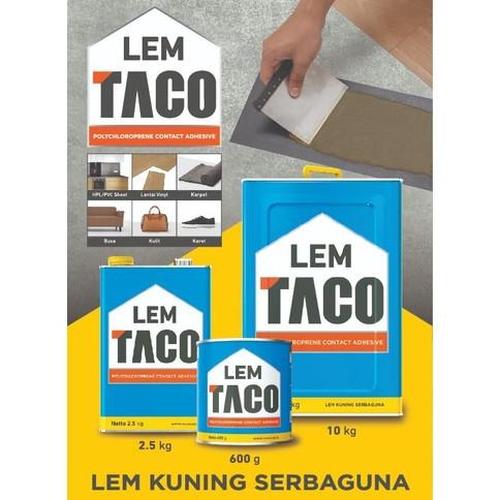 Jual LEM KUNING TACO 10KG / LEM PEREKAT VINYL HPL / LEM KARPET SERBAGUNA - 2.5 kg - Kab. Badung ...