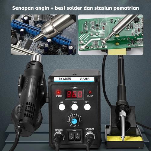 Jual Hot Air Solder Blower 858D Phone Repair Digital Display Soldering ...