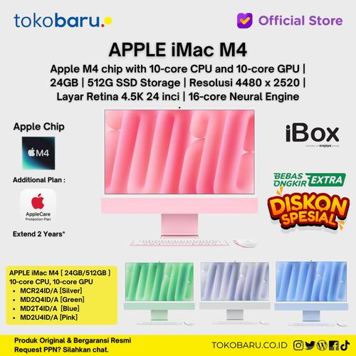 Promo [RESMI ibox] Apple iMac with Retina 4.5K display: Apple M4 chip ...