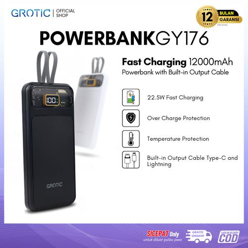 Promo Grotic Powerbank 12000mAh Fast Charging Quick Charge GY176 ...