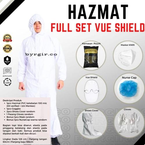 Jual New Reusable Hazmat Suit Set + Gloves Shoes Baju APD Waterproof ...