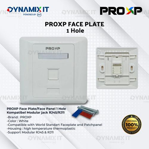 Jual PROXP FP101 Face Plate | Face Panel 1 Hole / 1 Port - Kota ...