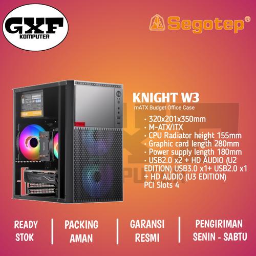 Jual Segotep KNIGHT W3 - mATX Budget Office PC Case - Jakarta Pusat ...