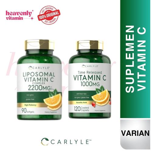 Jual Carlyle Liposomal Vitamin C Complex 2200 mg - 90 Softgels Non-GMO ...