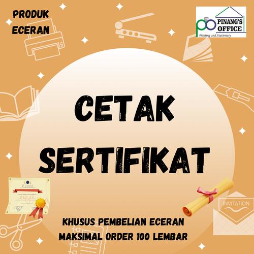 Jual Cetak Sertifikat A4 SATUAN - Linen Paper, 2 Sisi, Colour - Kab ...