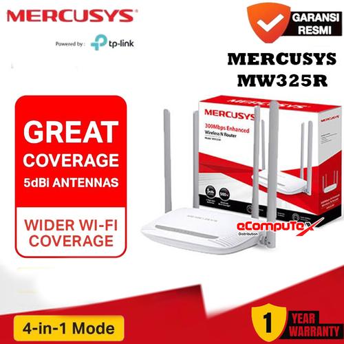 Jual Mercusys MW325R 300Mbps Enhanced Wireless N Router 4 Antena Signal ...