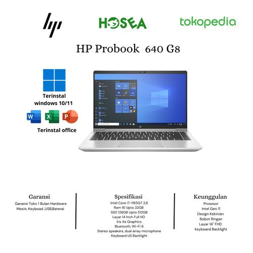 Jual Laptop HP Probook 640 G8 Core i7-1165G7 Ram 32GB SSD 512GB ...