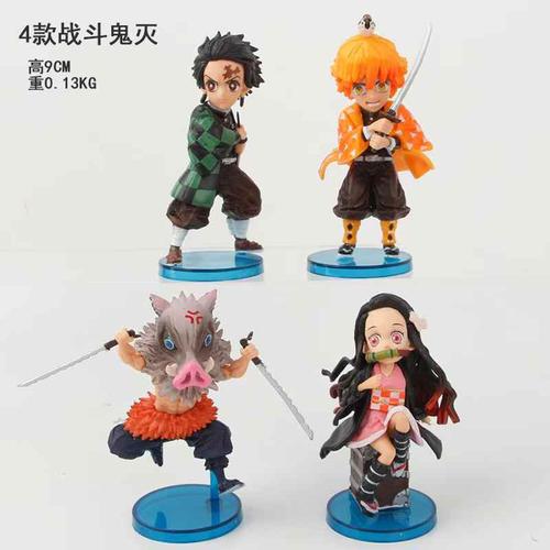 Jual kimetsu no yaiba demon slayer figure set 4 tanjiro nezuko zenitsu ...