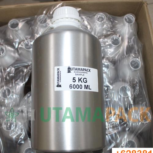 Jual OIL CAN ALUMINIUM BOTTLE 5 KG (6000ML) NEW kaleng Baru bibit ...