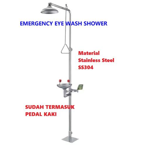 Jual Emergency Eyewash Shower Station / Stand Eye Wash - Dengan Pedal ...