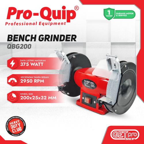 Jual PRO-QUIP Bench Grinder / Gerinda Duduk Sudah Terpasang Batu Poles QBG200 - Jakarta Barat ...