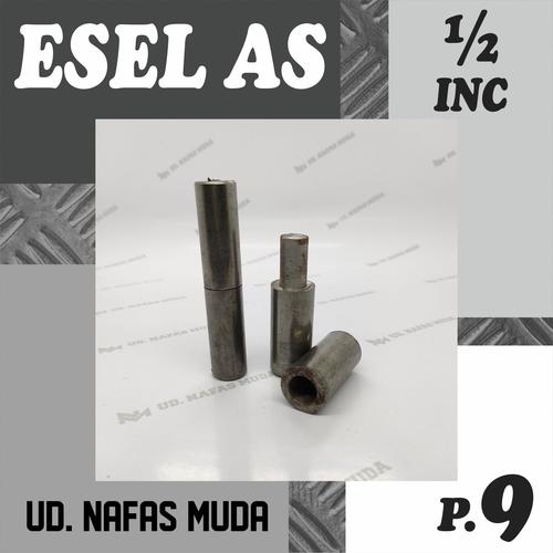 Jual Engsel AS Pagar Bubut 1/2 inch Panjang 9cm besi AS pintu pagar ...