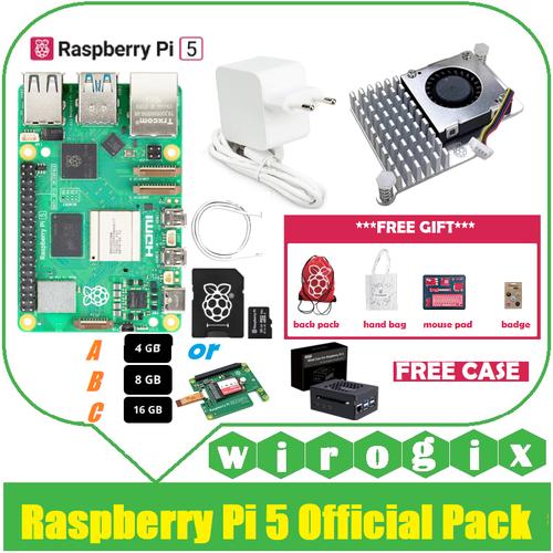 Jual Raspberry Pi 5 Official Pack - Siap Rakit - A, microSD - Kab. Bandung - wirogix | Tokopedia