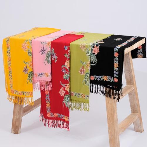 Jual Selendang Batik Encim Pekalongan Meradelima Katun Paris - Kuning ...