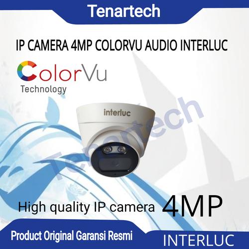 Jual INTERLUC IP40CV2-POE-MIC/IP CAMERA INTERLUC 4mp COLORVU AUDIO ...