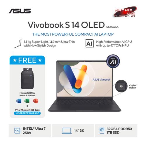 Jual ASUS Vivobook S 14 OLED S5406SA OLEDS7311M Core Ultra 7 258V 32GB ...