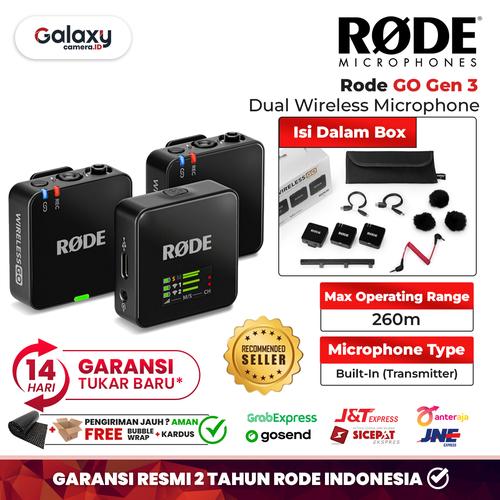 Promo RODE WIRELESS GO Gen 3 Dual Wireless Microphone Rode Wireless GO ...