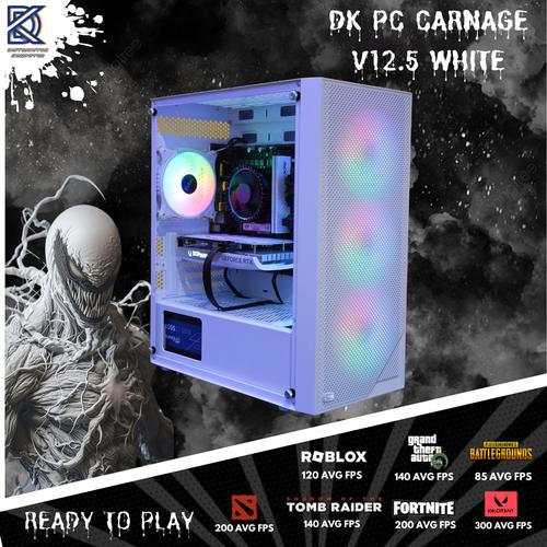 Promo DK PC CARNAGE V12.5 WHITE | H610M | i5 12400F | RTX 4060 | RAM ...
