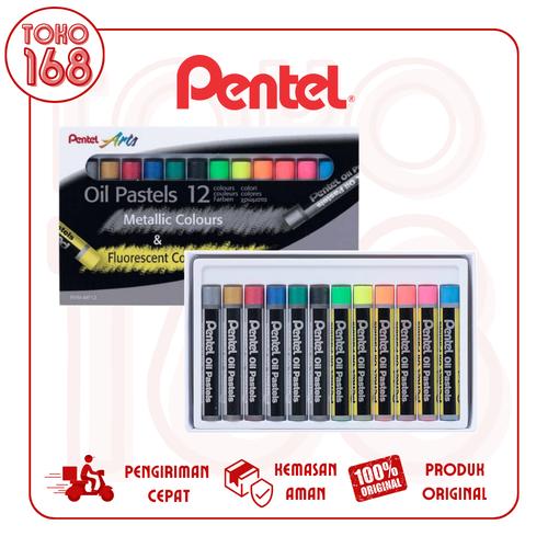 Jual Pentel Fluorescent and Metallic Color Oil Pastel/Crayon Warna Neon ...