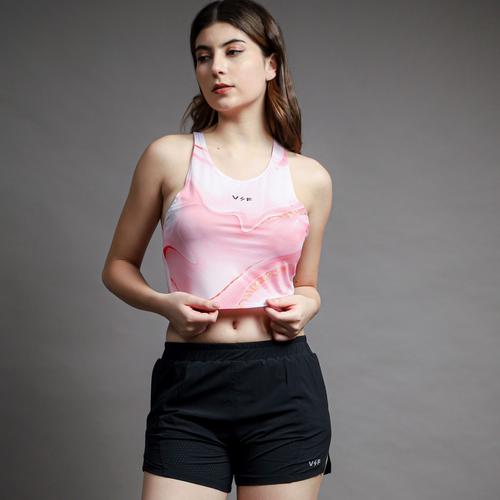 Jual Women's Lightning Crop Top Tie Dye Series V1 - Marble Pink - XL ...
