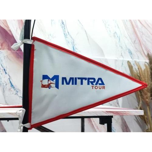 Jual Bendera Tour Guide Segitiga 2 Sisi / Custom Bendera Petunjuk Tour ...