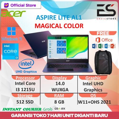 Promo Acer Aspire Lite AL1 Magical Color Core i3 1215 8GB 512GB 14 ...