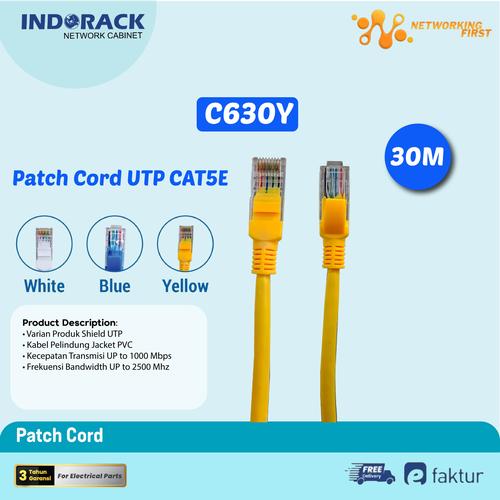 Jual Indorack Patch Cord Cat6 30 Meter Kabel LAN Ethernet RJ45 Siap ...
