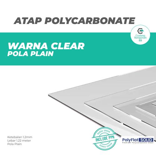 Promo ATAP POLY FLAT POLYCARBONATE POLYFLAT 3MM SOLARFLAT - GREY 3MM ...
