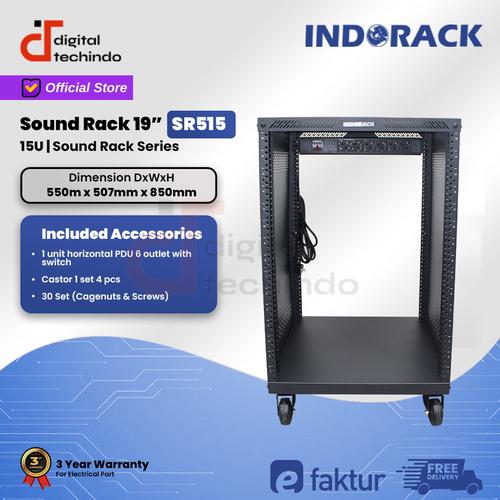 Promo SR515 Audio Rack 15U INDORACK Depth 550mm Audio Sound System Rak Mixer Cicil 0% 3x ...