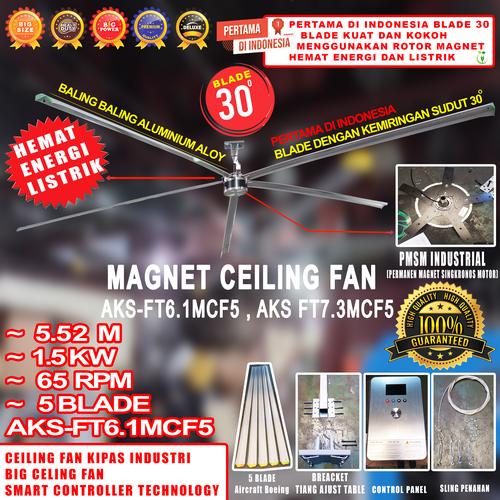 Jual Kipas Ceiling Fan Magnet Motor / Kipas Industri Kipas Stasiun ...