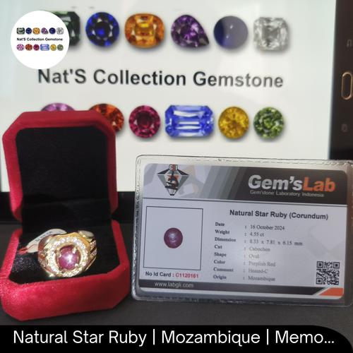 Jual Natural Star Ruby (Corundum) | Mozambique | Batu Permata Mulia ...