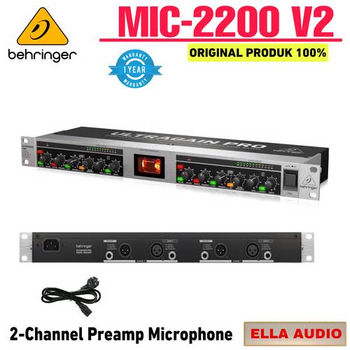 Jual Behringer MIC 2200 Ultragain Pro 2-channel Vacum tube preamp ...