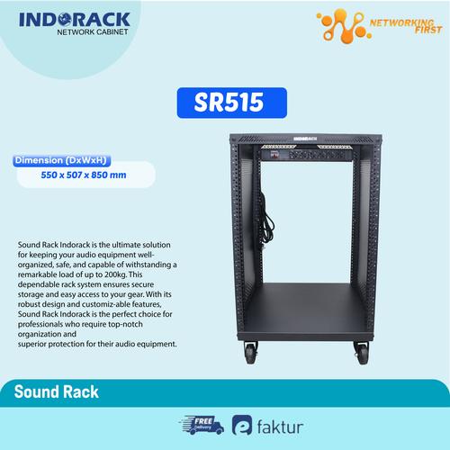 Jual SR515 Indorack Sound System Rack 15U Depth 550mm Audio Equipment ...