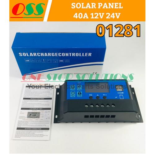 Jual SOLAR PANEL CHARGER CONTROLLER SCC PANEL SURYA 40A 12V 24V ...