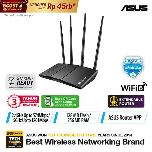 Jual ASUS RT-AX1800HP AX1800 Dual Band WiFi 6 Wireless Router with ...