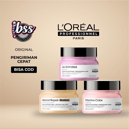 Jual Serie Expert Absolut Repair Golden Hair Mask 250 ml Untuk Rambut ...