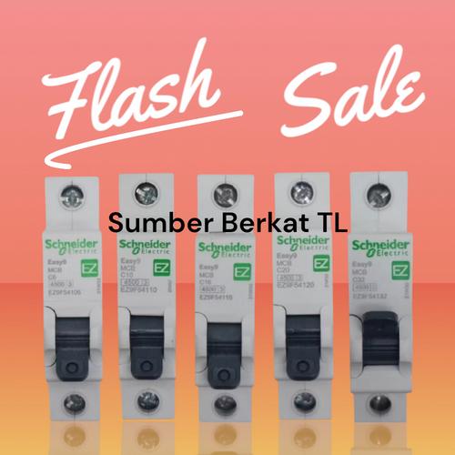 Jual MCB Schneider Easy9 1P 2A 4A 6A 10A 16A 20A 25A 32A Original SNI 4.5Ka - 6A - Jakarta ...