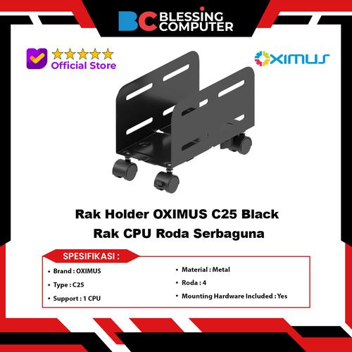 Jual Rak Holder OXIMUS C25 Black Rak CPU Roda Serbaguna - Kota Denpasar ...