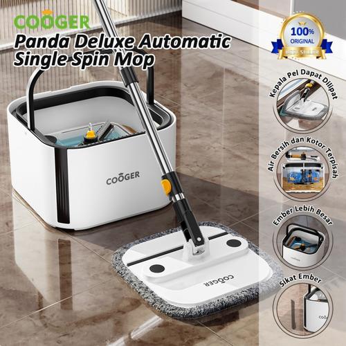 Promo COOGER Pel Spin Mop Fold Spin Mop Kotak Terbaru Pel Otomatis 2IN1 ...