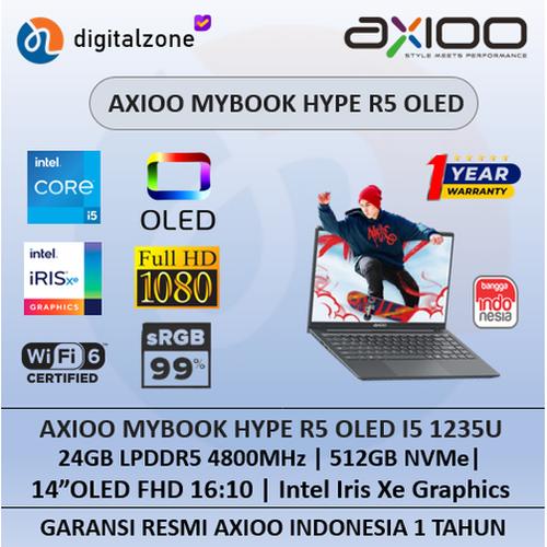 Promo Axioo Hype R5 OLED i5 1235U 24GB 512GB W11 14.0" FHD OLED IPS ...