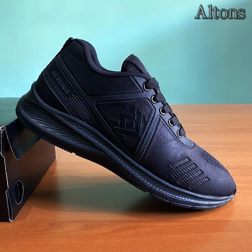 Promo Sepatu Full Black Sneakers Pria Wanita Hitam Polos - 40 - Kab ...