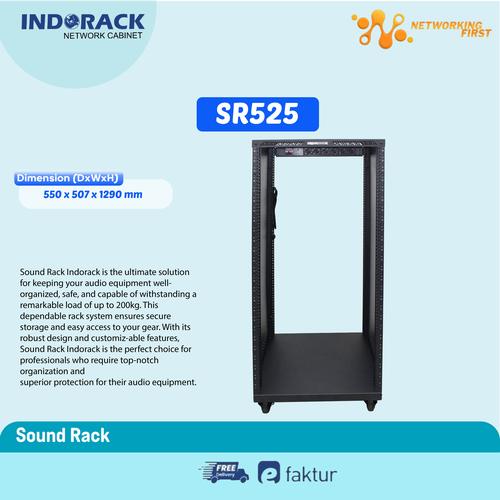 Jual SR525 Indorack Sound System Rack 25U Depth 550mm Audio Equipment ...