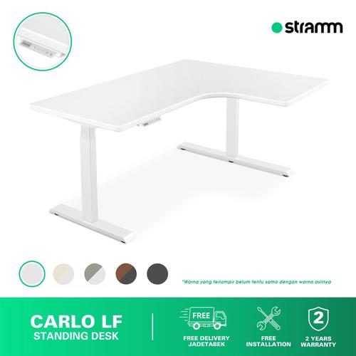 Promo Meja Kerja Adjustable Standing Desk Stramm Carlo L-Shape Kanan ...
