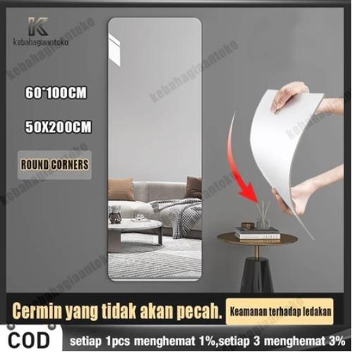 Jual 60*100CM 50X200CM Mirror Stiker Dinding /Sticker Tempel / Cermin ...