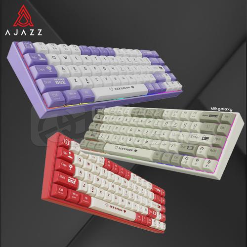 Jual Ajazz AK680 Dual Tone Wired Rainbow Mechanical Gaming Keyboard ...