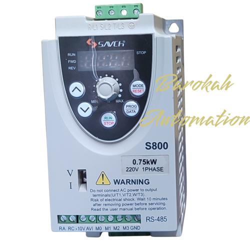 Jual Inverter SAVCh S800 0.75KW/1HP 220V 1ph S800-2S0.75G - Kab. Serang ...
