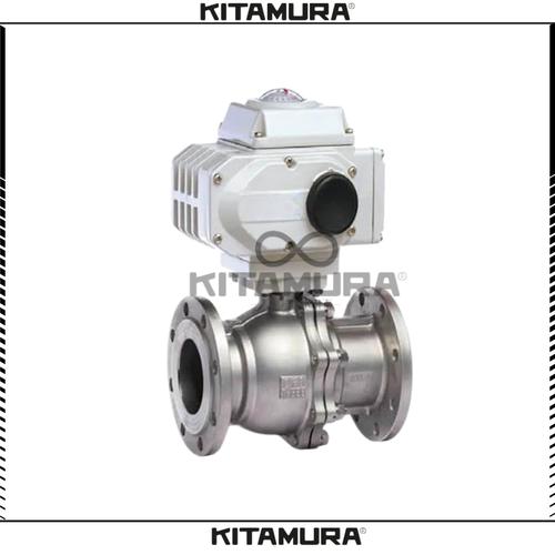 Jual 3'' Ball Valve WCB Flange JIS 10K 3'' Set Motorized Electric Actuator On Off AC220/DC24 ...