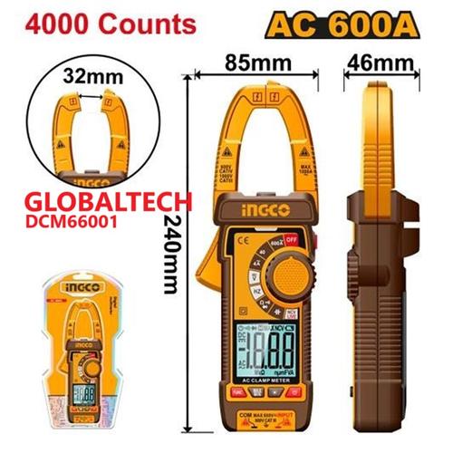 Jual INGCO DCM6003 Tang Ampere Amper 600V Multi Multimeter Digital ...