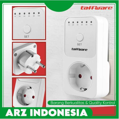 Jual Stop kontak Timer Taffware Colokan Listrik Otomatis 6 Program 16A ...