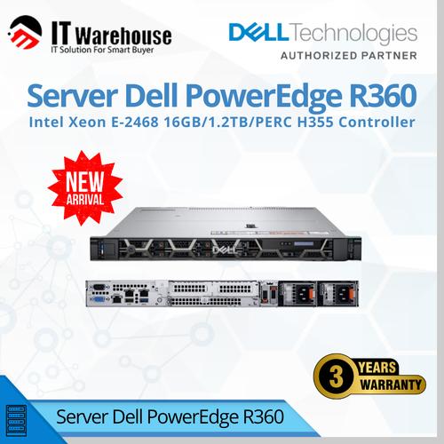 Promo Server Dell PowerEdge R360 Xeon 8 Core E-2468 DDR5 1.2TB SAS HDD ...